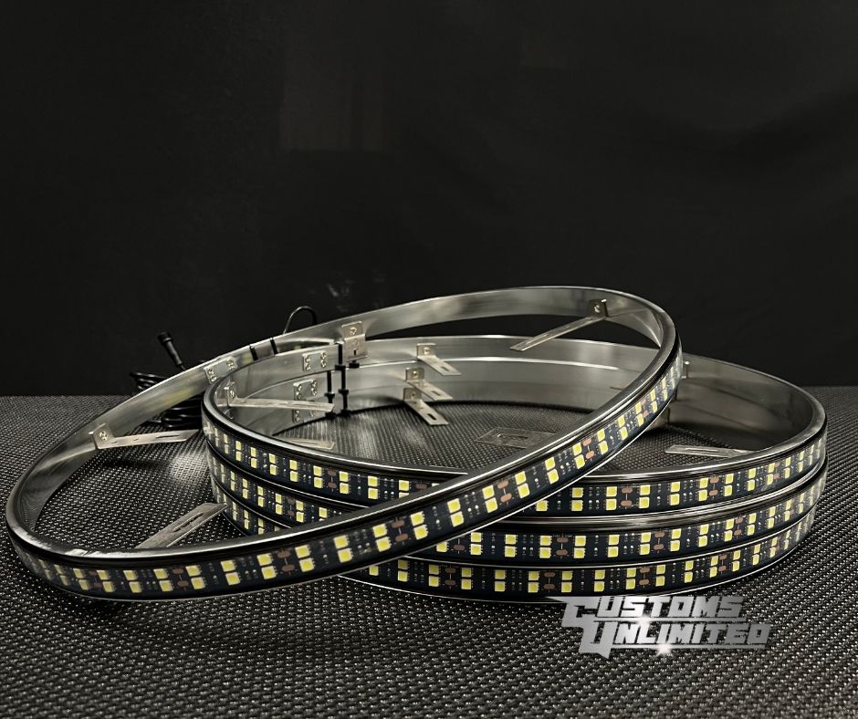 Double Row Pure White Wheel Lights – Customs Unlimited Wholesale